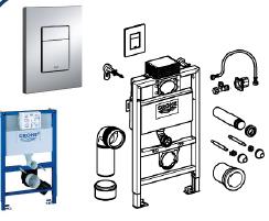 Grohe Rapid SL indbygningscisterne 3in1 WC 82 cm. SC inkl. Skate ...