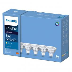 Philips corepro ledspot 4,4w (35w) mr16 827 36° 5-pak 2057816177